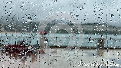 Raindrops Falling Down a Window Stock Video - Video of weather, nature ...
