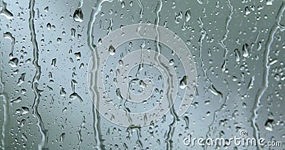 Raindrops on Window during Heavy Rain Stock Footage - Video of outdoors ...