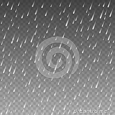 Rainfall Design Template On Transparent Grid. Rain Effect Vector ...