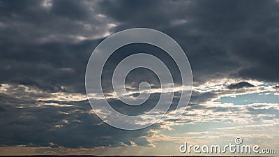 Raining Cloudy Sunset Time Lapse Motion, Fast Moving Rain Clouds after ...