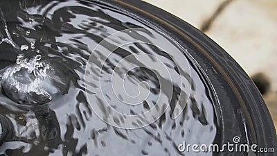 In a Rainy Day, There are Water Droplets Drop on the Water that ...