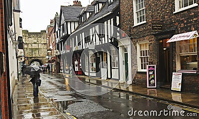 A Rainy High Petergate Scene, York, England Editorial Photography ...