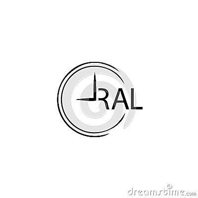 RAL Letter Logo Design On White Background. RAL Creative Initials ...