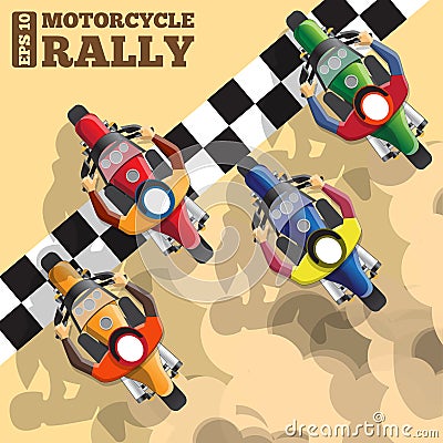 Rally At The Finish Line. Cartoon Vector | CartoonDealer.com #218783541