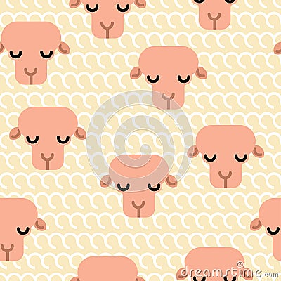Ram Pattern Seamless. Lamb Background. Vector Texture | CartoonDealer ...