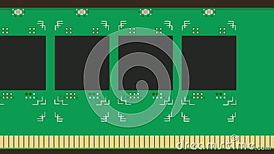 RAM Random Access Memory - Zooming in and Viewing it from Left To Right ...