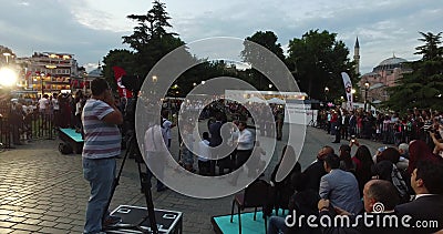 Ramadan Celebration in Istanbul on Sultanahmet Square Stock Footage ...