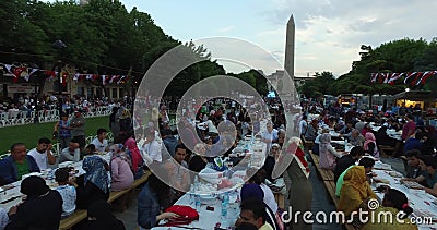 Ramadan Celebration in Istanbul on Sultanahmet Square Stock Video ...