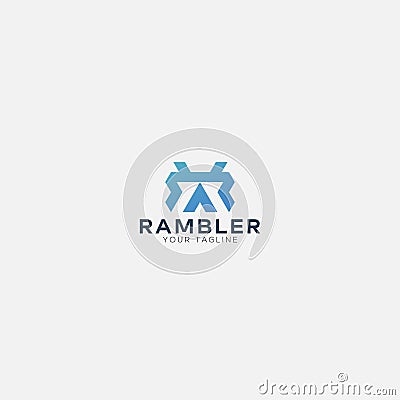 Ramble Simple Mountain Symbol With Letter R Logo Cartoon Vector ...