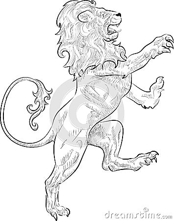 Lion Heraldry Rampant Heraldic Getdrawings Pinclipart Mammal Pngegg ...