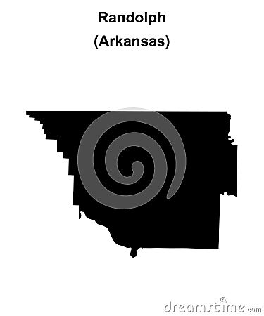 Randolph Outline Map Cartoon Vector | CartoonDealer.com #357883295