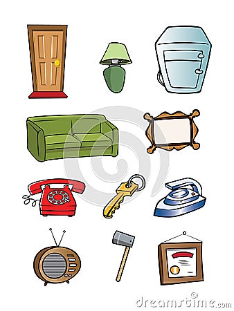 Random Household Objects Collection Royalty Free Stock Photography ...