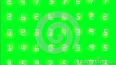 Random Numbers on Green Screen Stock Footage - Video of commerce ...