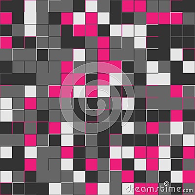 Random Pink Squares. Random Colored Abstract, Digital Generative Art ...