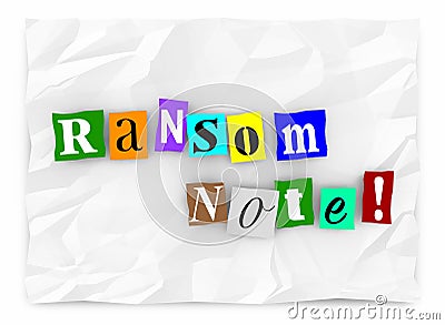 Ransom Note Message Threat Kidnapping Demand Royalty-Free Stock ...