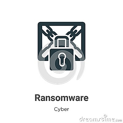 Ransomware Vector Icon On White Background. Flat Vector Ransomware Icon ...