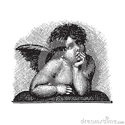 Raphael's Love Cherub (vector) Stock Image - Image: 12743511