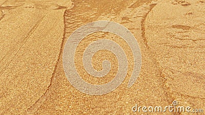 Rapid Flowing Water Stream In Fine Sand Bed Carrying Sand Along ...