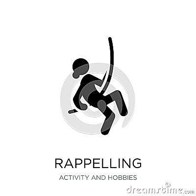 Rappelling Icon In Trendy Design Style. Rappelling Icon Isolated On ...