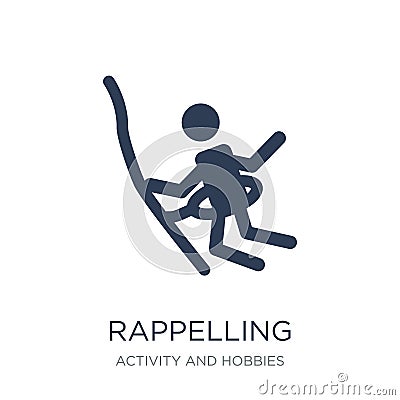 Rappelling Icon. Trendy Flat Vector Rappelling Icon On White Background ...