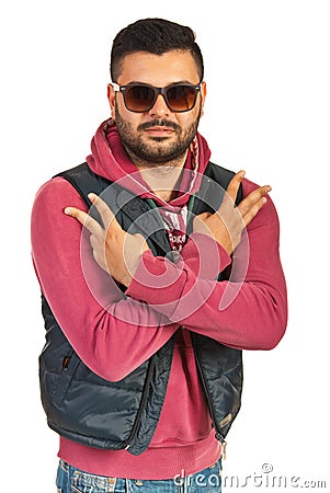 Rapper Man Showing Fingers Stock Photography | CartoonDealer.com #31997726