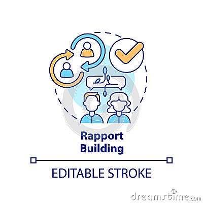 Rapport Building Concept Icon Vector Illustration | CartoonDealer.com ...