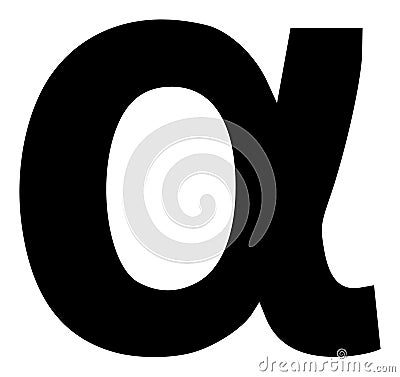 Raster Alpha Greek Lowercase Symbol Flat Icon Illustration Stock Photo ...