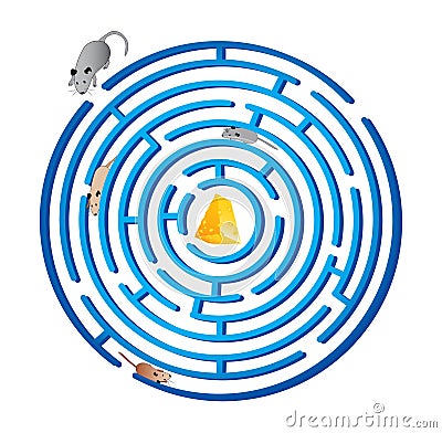 Rat Race. Maze Vector Illustration | CartoonDealer.com #23717102