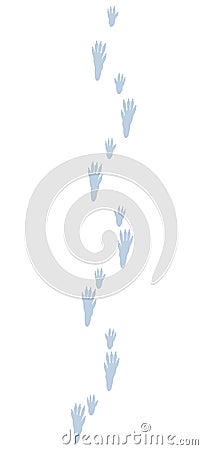 Rat Tracks House Rat Footprints Snow Vector Illustration ...