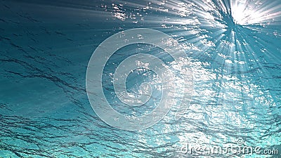 Rays of Light Make Their Way through Ocean Waves from Underwater ...