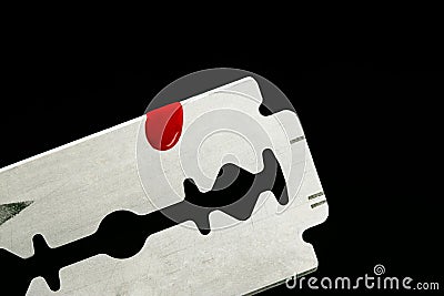 Razor Blade With Blood Stock Photos - Image: 28595153
