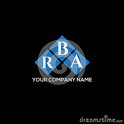 RBA Letter Logo Design On BLACK Background. RBA Creative Initials ...