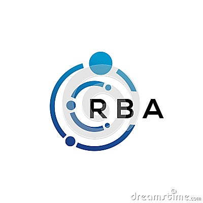 RBA Letter Technology Logo Design On White Background. RBA Creative ...