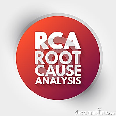 RCA - Root Cause Analysis Acronym, Concept Background Stock Photography ...