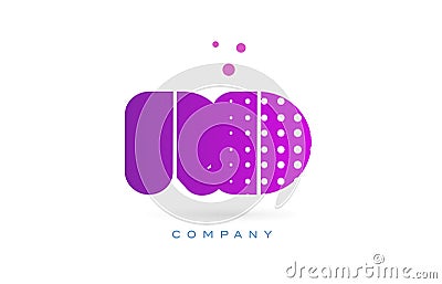 Rd R D Pink Dots Letter Logo Alphabet Icon Cartoon Vector ...