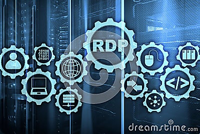 RDP Remote Desktop Protocol. Terminal Services. Server Background Stock Photo | CartoonDealer ...