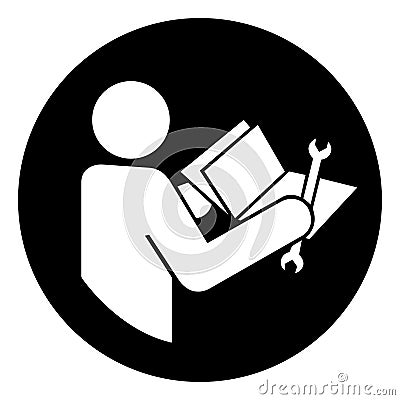 Read Technical Manual Before Servicing Symbol Sign, Vector Illustration ...