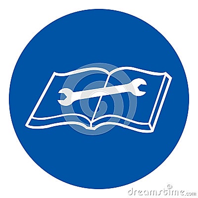 Read Technical Manual Symbol Sign,Vector Illustration, Isolated On White Background Label. EPS10 ...