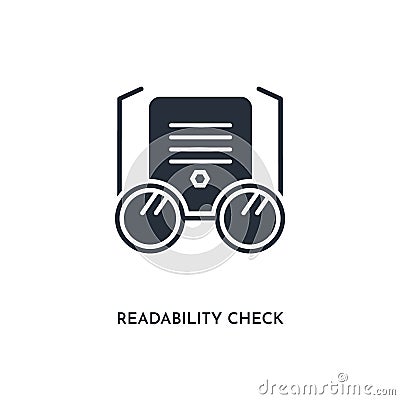 Readability Check Icon. Simple Element Illustration. Isolated Trendy ...