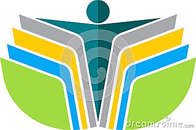 Reading Book Man Logo Stock Photos - Image: 22770983