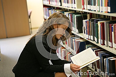 Reading In The Library Stock Photos - Image: 1354723