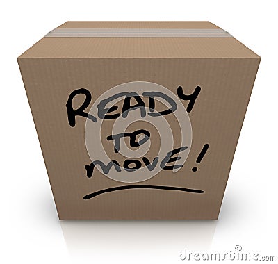 Ready To Move Cardboard Box Moving Relocation Royalty Free Stock ...