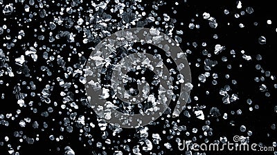 Real Frost on a Window Black Background. Stock Footage - Video of ...