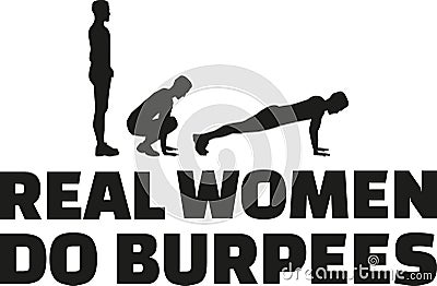 Real Women Do Burpees Cartoon Vector | CartoonDealer.com #85851091