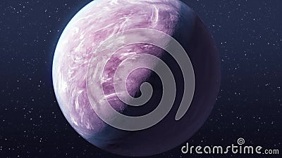 Realistic Beautiful Animation of the Pink Planet in Space. Stock ...