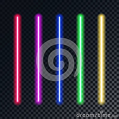 Realistic Bright Colorful Laser Beam. Cartoon Vector | CartoonDealer ...