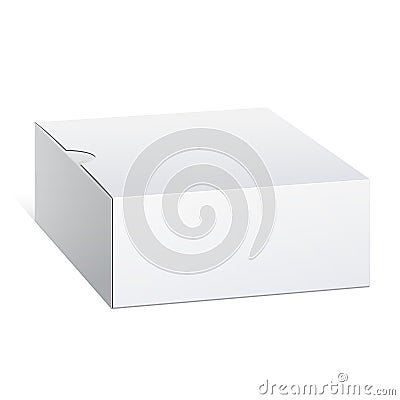 Realistic Cardboard Box. Square Shape. Vector Stock Images - Image ...