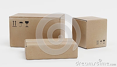 3D Render Of Carboard Boxes Royalty-Free Stock Image | CartoonDealer ...