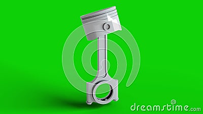 Realistic Engine Piston Rotating on a Green Screen - 3d Render. 4k ...
