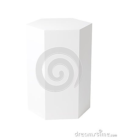 Realistic Hexagonal Prism Vector Illustration | CartoonDealer.com ...